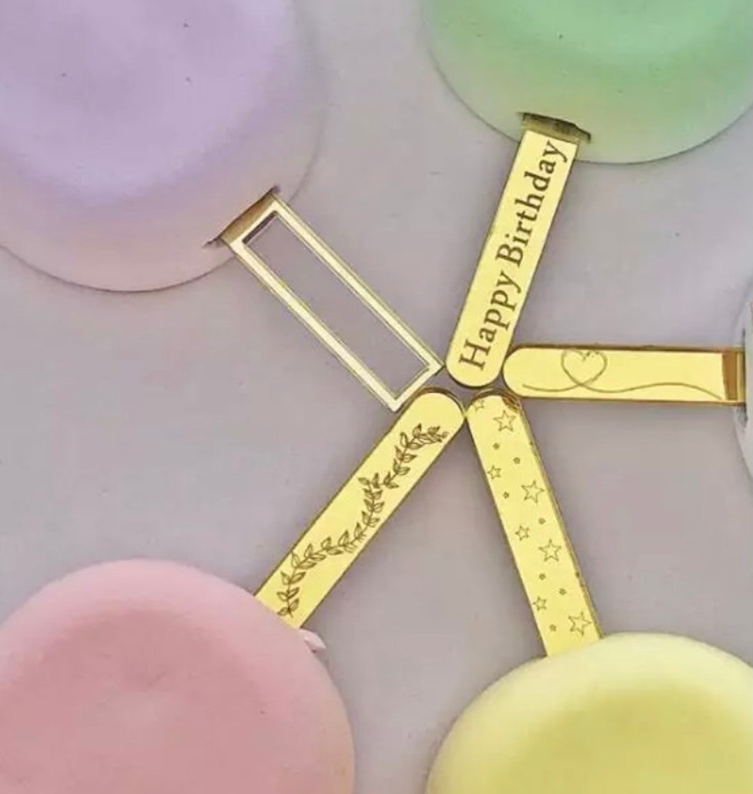Mini Acrylic Popsicle Sticks Gold Mirror (sets of 12) - Etsy