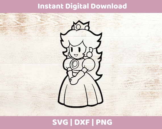Princess Peach Instant Digital Download SVG/DXF/PNG for | Etsy