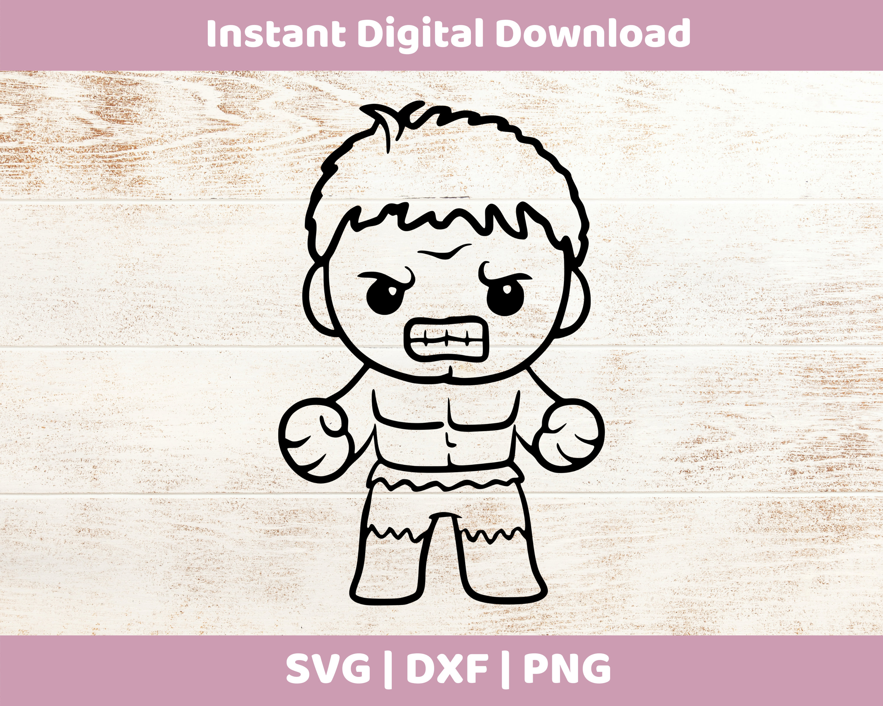 Chibi Hulk Instant Digital Download SVG/DXF/PNG for cricut | Etsy