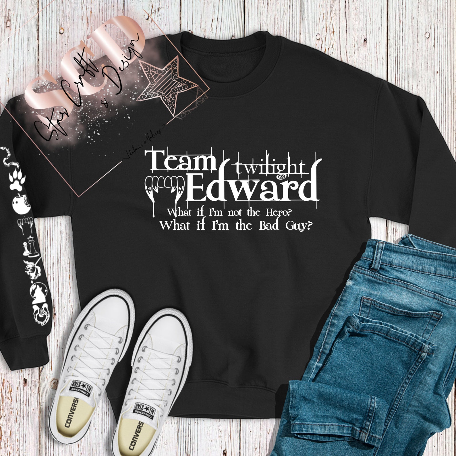 Team Edward Twilight Hoodie Team Edward Sweatshirt Twilight | Etsy