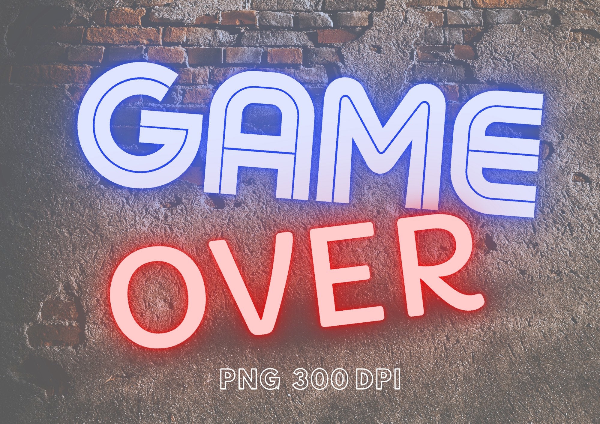 Game Over PNG Tshirt Design PNG Shirt Sublimate Png Text - Etsy