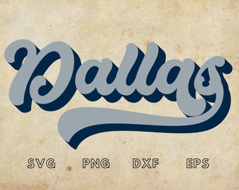 Dallas Retro Svg - Etsy