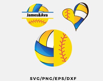 Volleyball Half Svg - Etsy