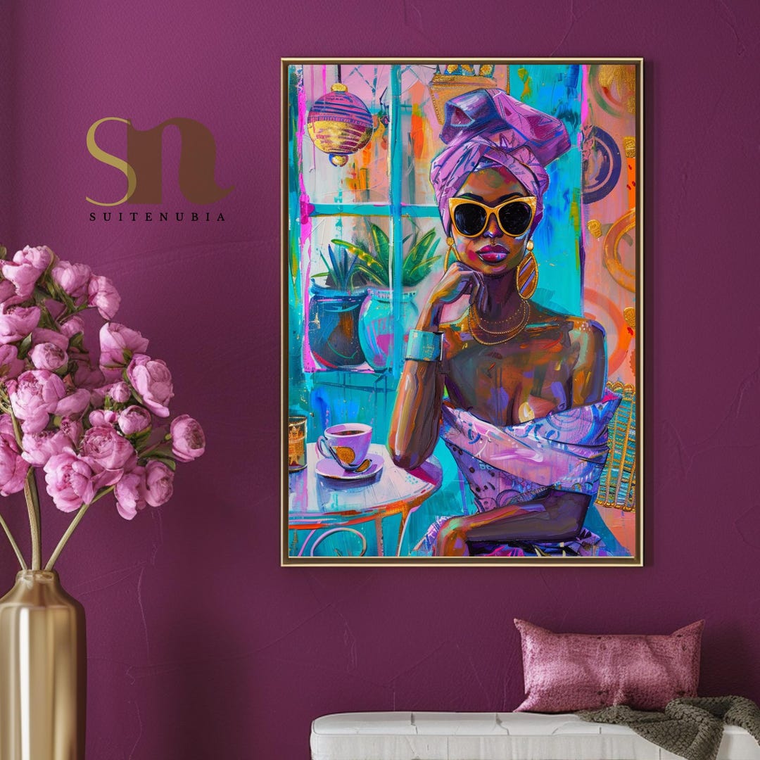 Amethyst Rising Black Art Black Woman Art African American Wall Art ...