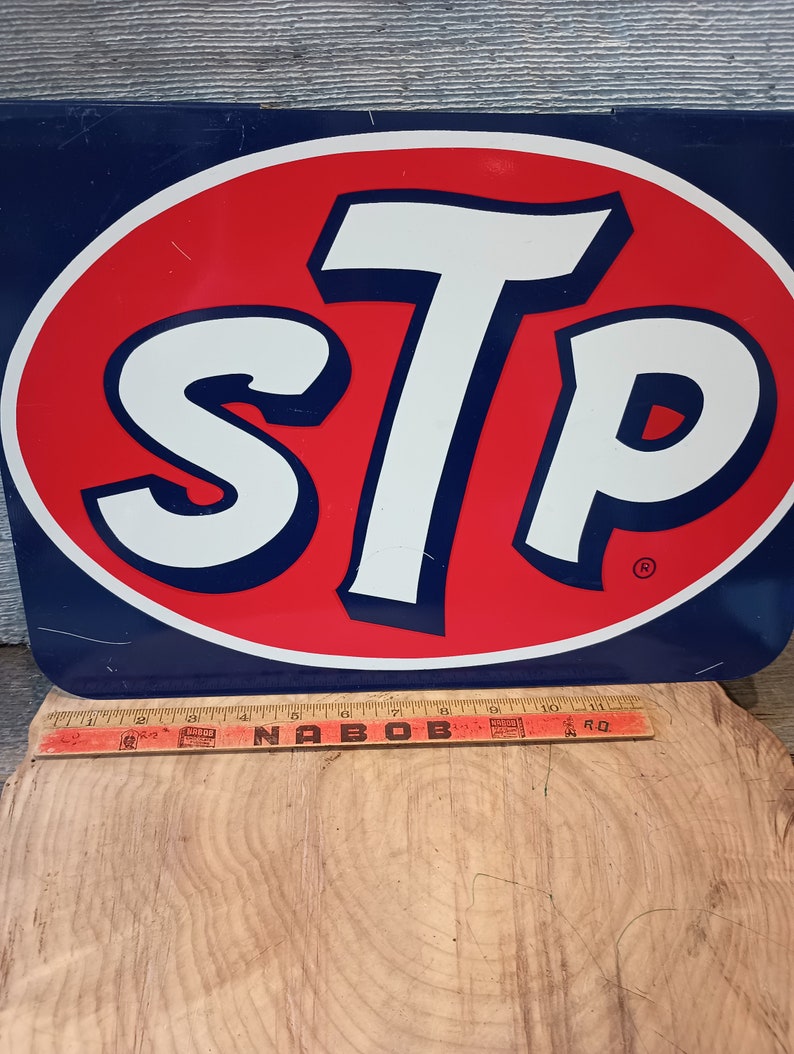 Metal STP Sign Real Motor Oil REAL Vintage Gas Station Memorabilia - Etsy