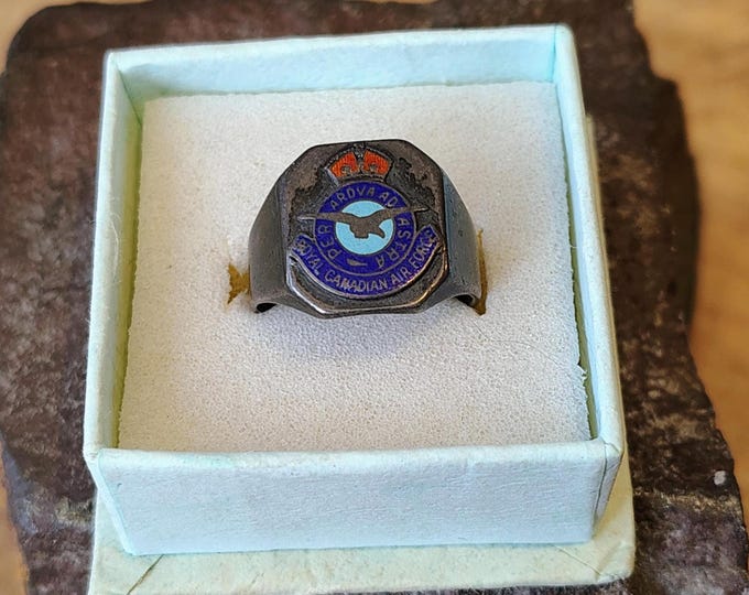 Vintage Royal Canadian Air Force Ring - Birks Sterling Silver RCAF WWII ...