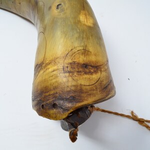 Early 1800's Powder Horn With Ornate Etchings - Etsy