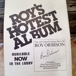 Roy Orbison Concert Souvenir Book With Original Photo Insert From 1974 ...