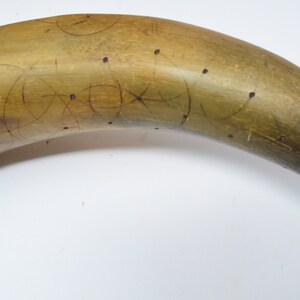 Early 1800's Powder Horn With Ornate Etchings - Etsy