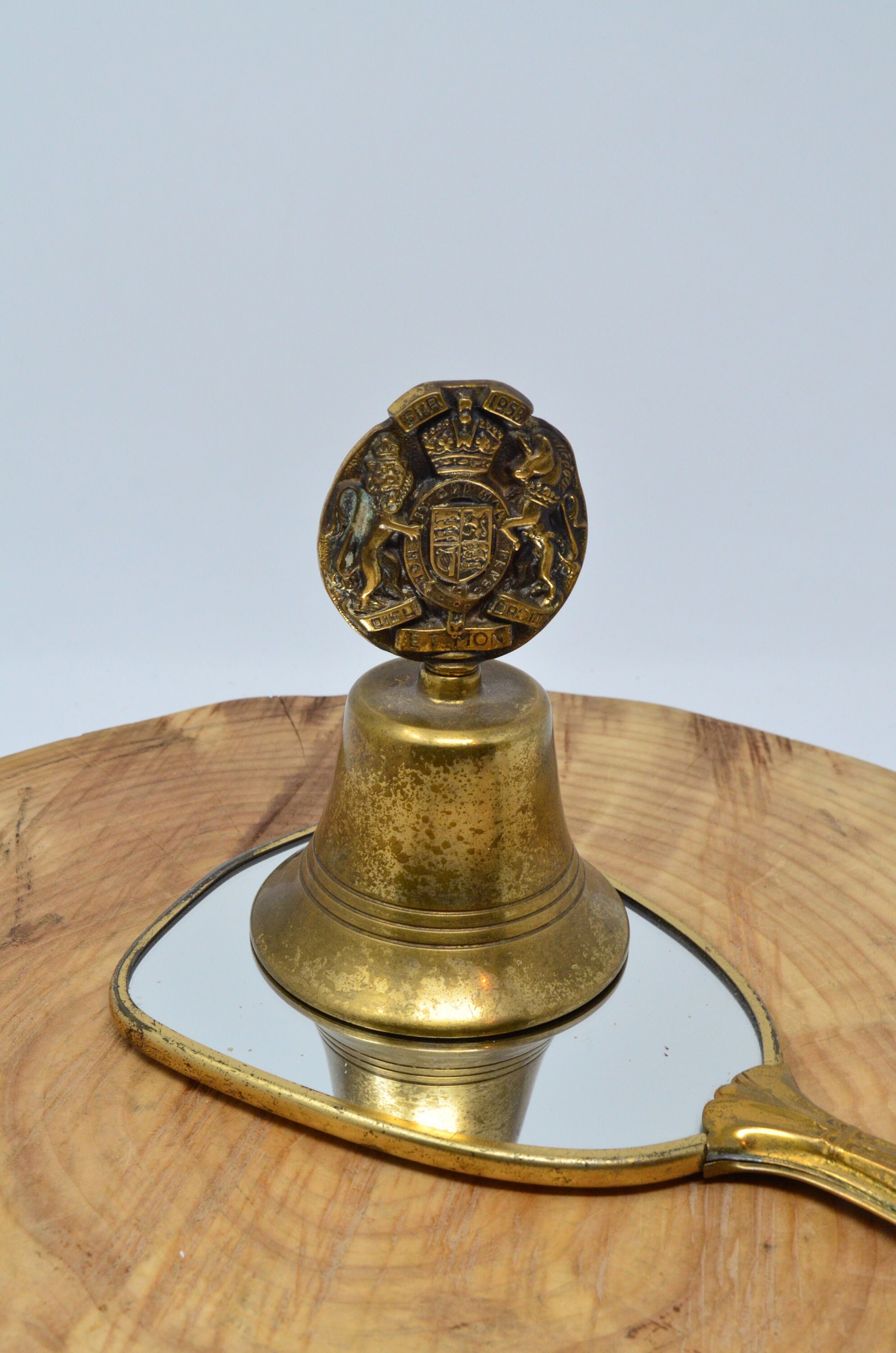 Queen Elizabeth II ER Coronation Commemorative Brass Bell