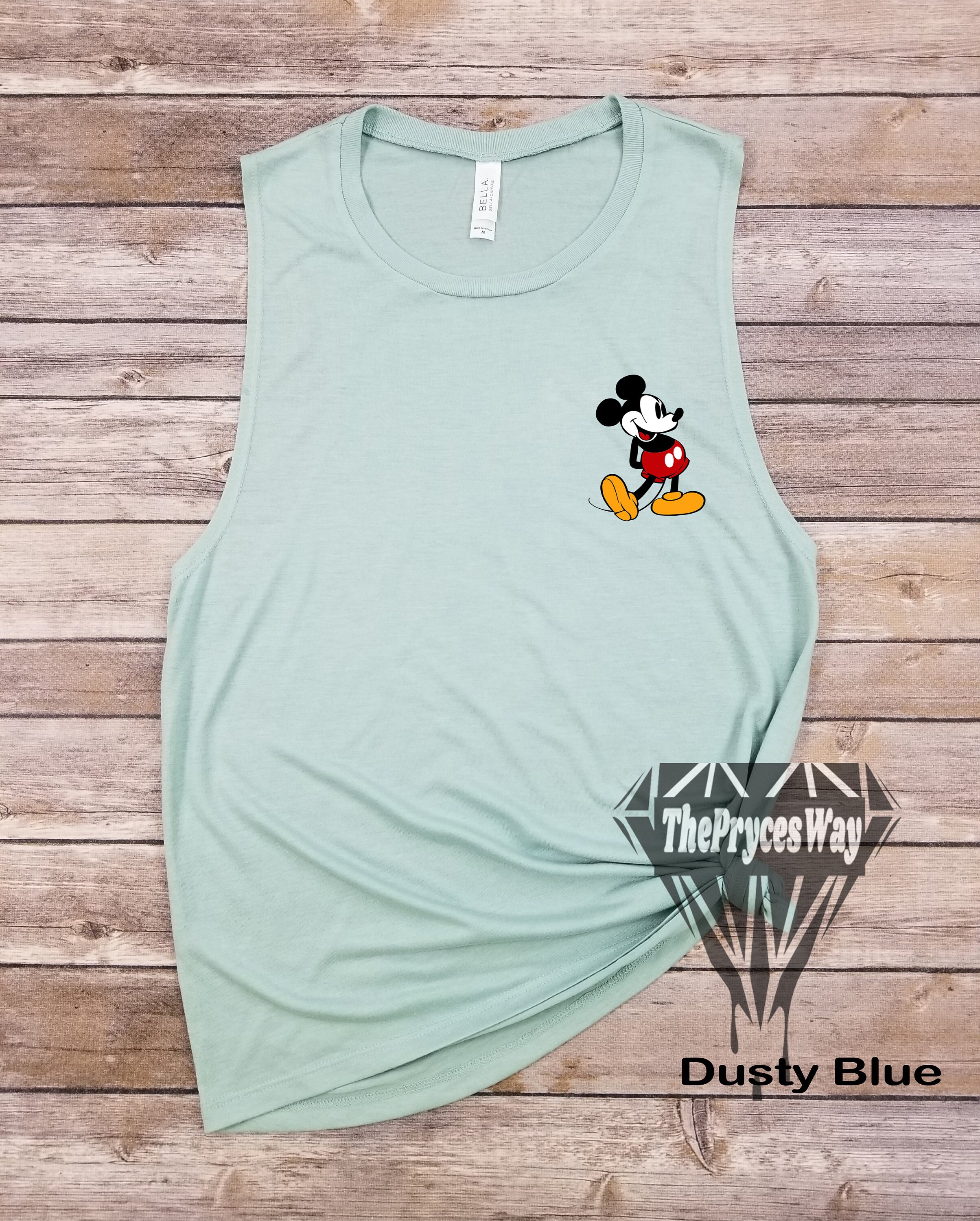 Pocket Vintage Mickey Mouse Muscle Tankretro Mickey Mouse - Etsy