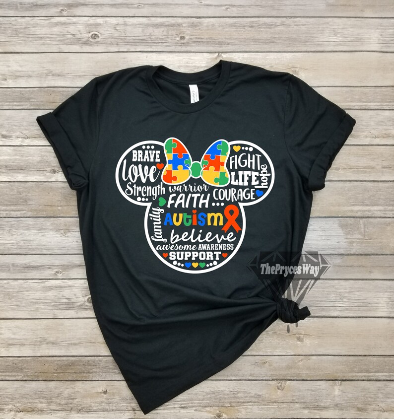 Autism Minnie Mouse Shirt,autism Disney Shirt,autism Awareness Month ...