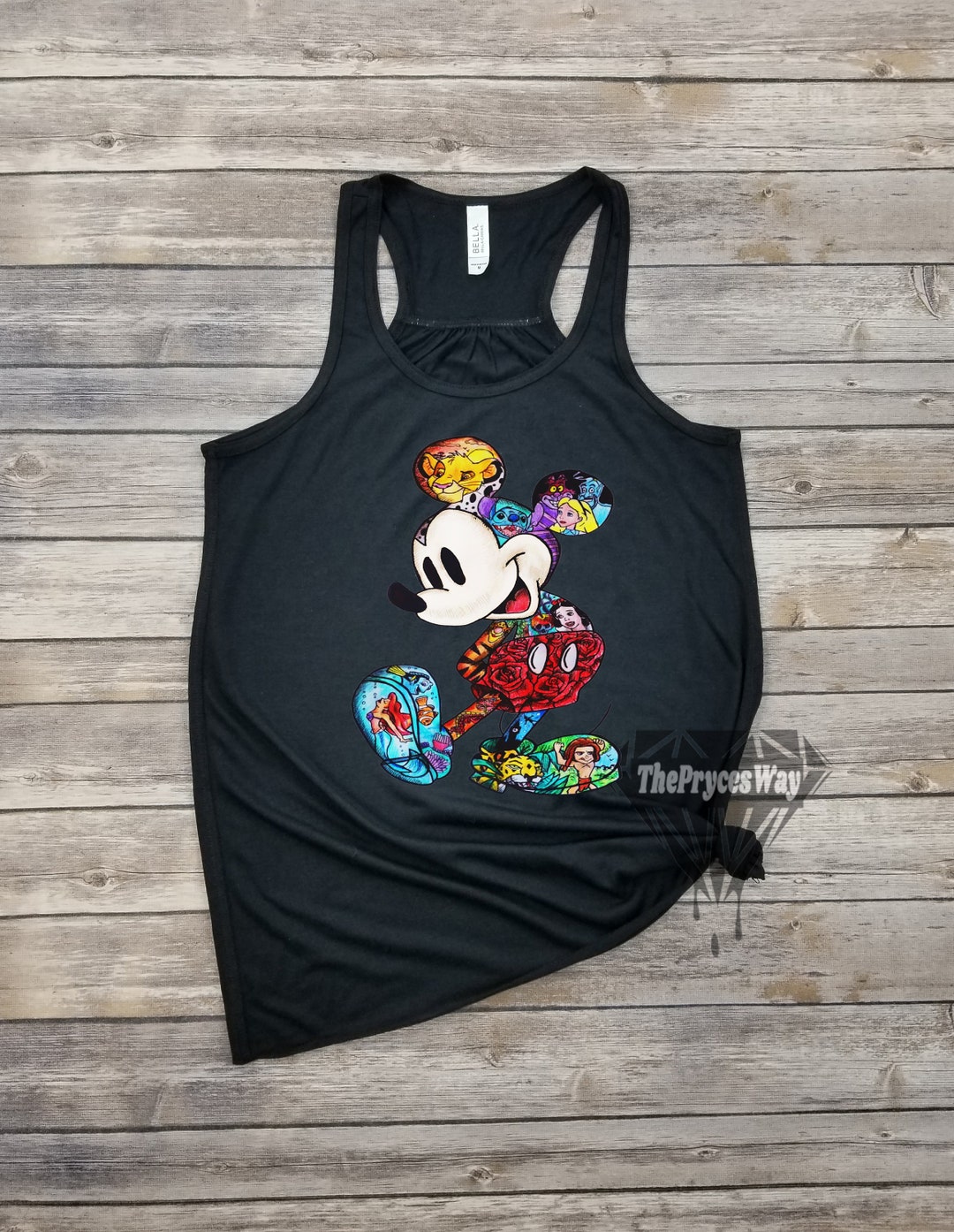 Art Disney Characters Mickey Mouse Racerback Tank,retro Mickey Mouse ...