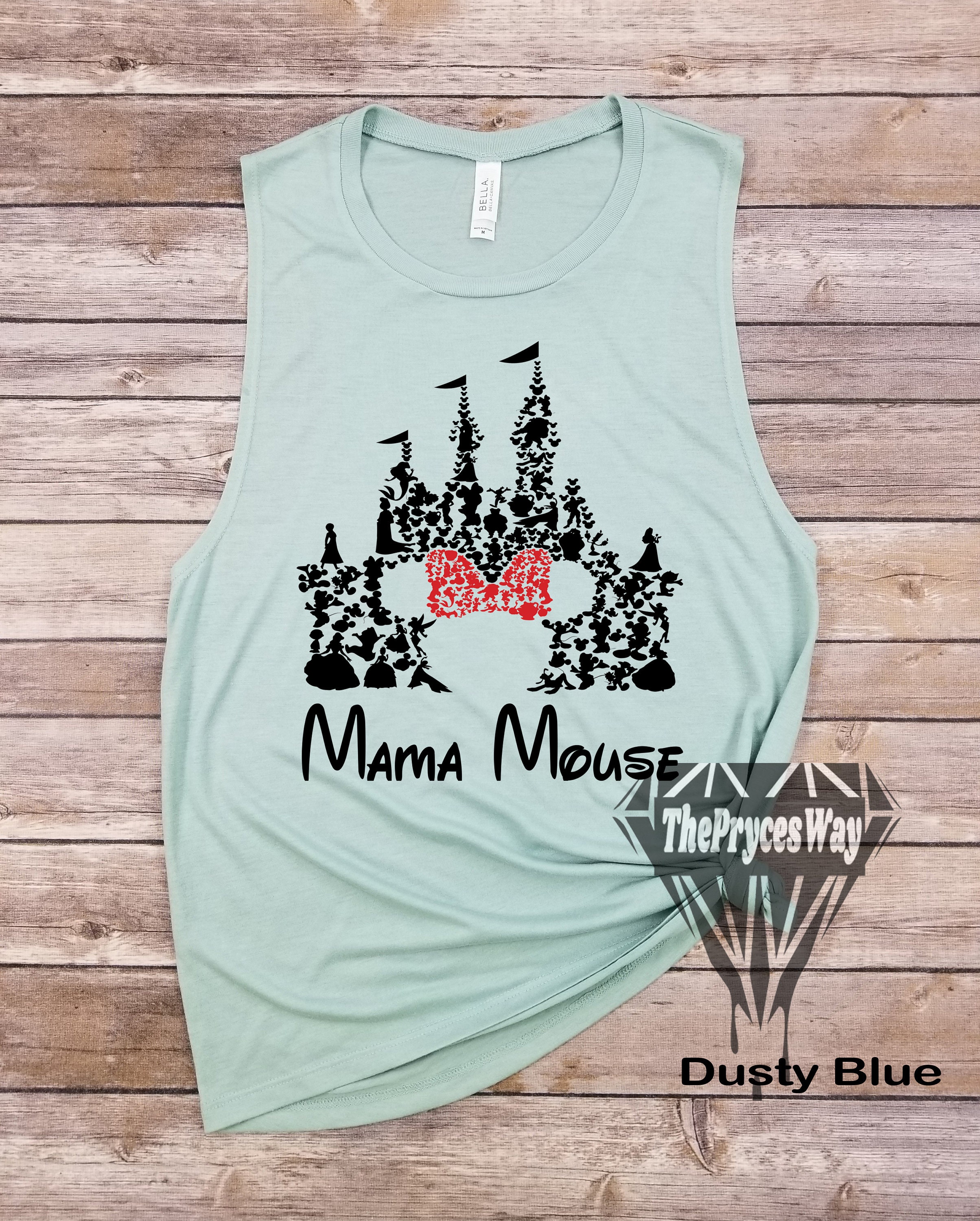 Mama Mouse Castle Minnie Mouse Muscle Tankanimal Kingdom | Etsy