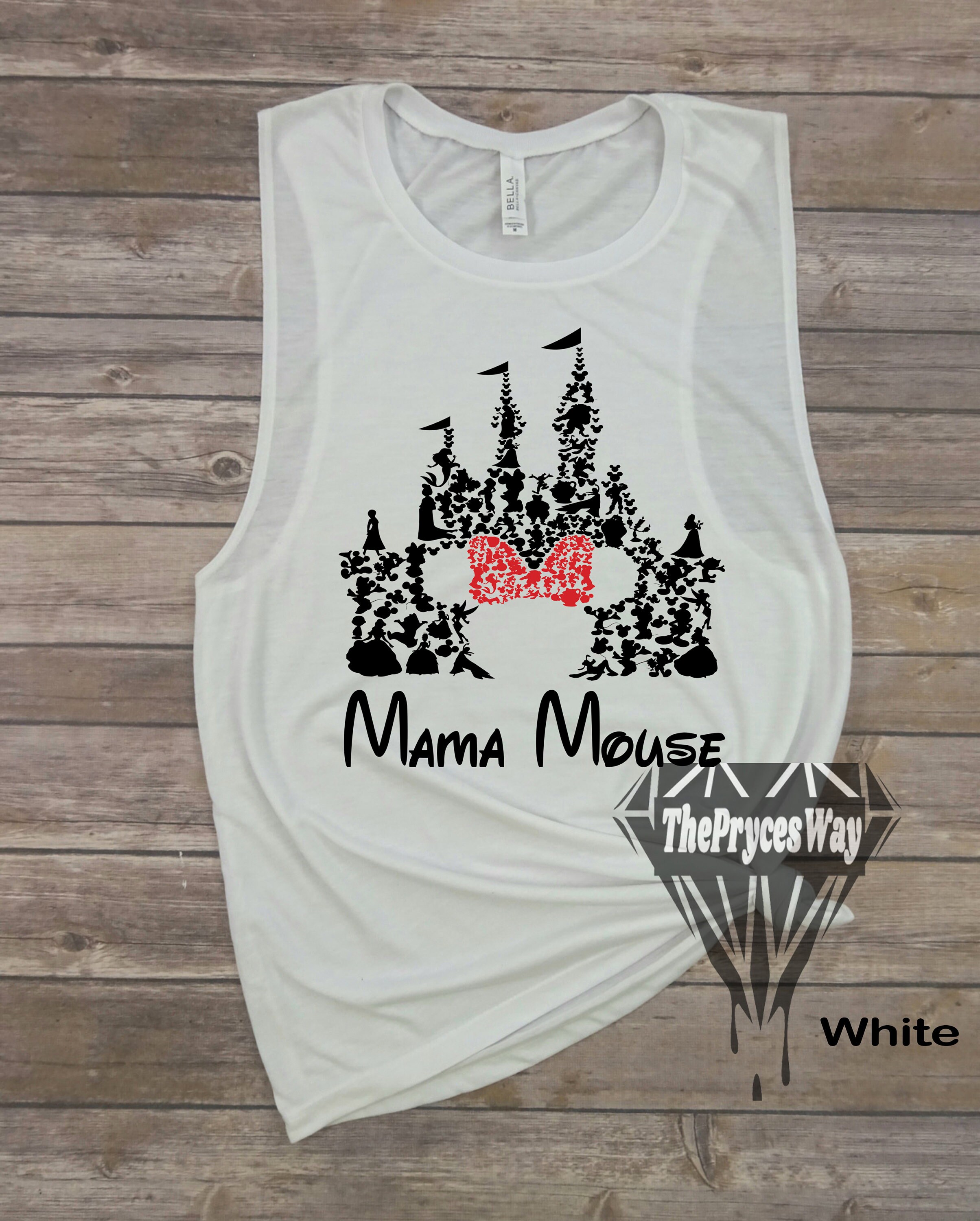 Mama Mouse Castle Minnie Mouse Muscle Tankanimal Kingdom | Etsy