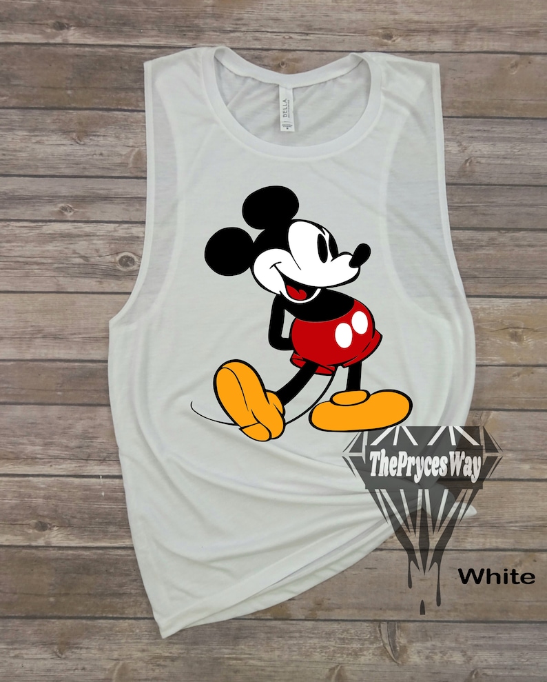 Vintage Mickey Mouse Muscle Tankretro Mickey Mouse - Etsy