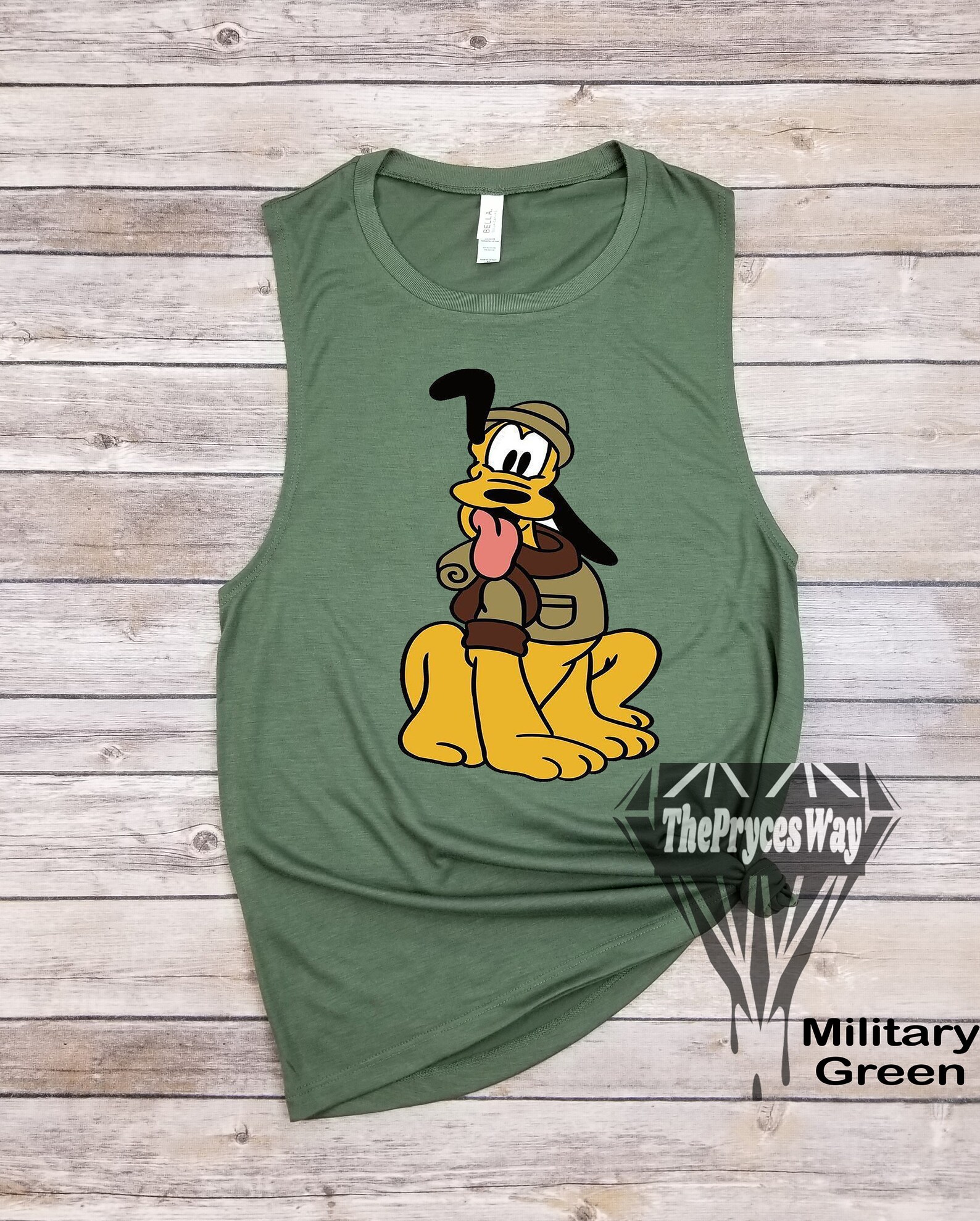 Safari Pluto Muscle Tank,animal Kingdom Tank,disney Pluto Tank,disney ...
