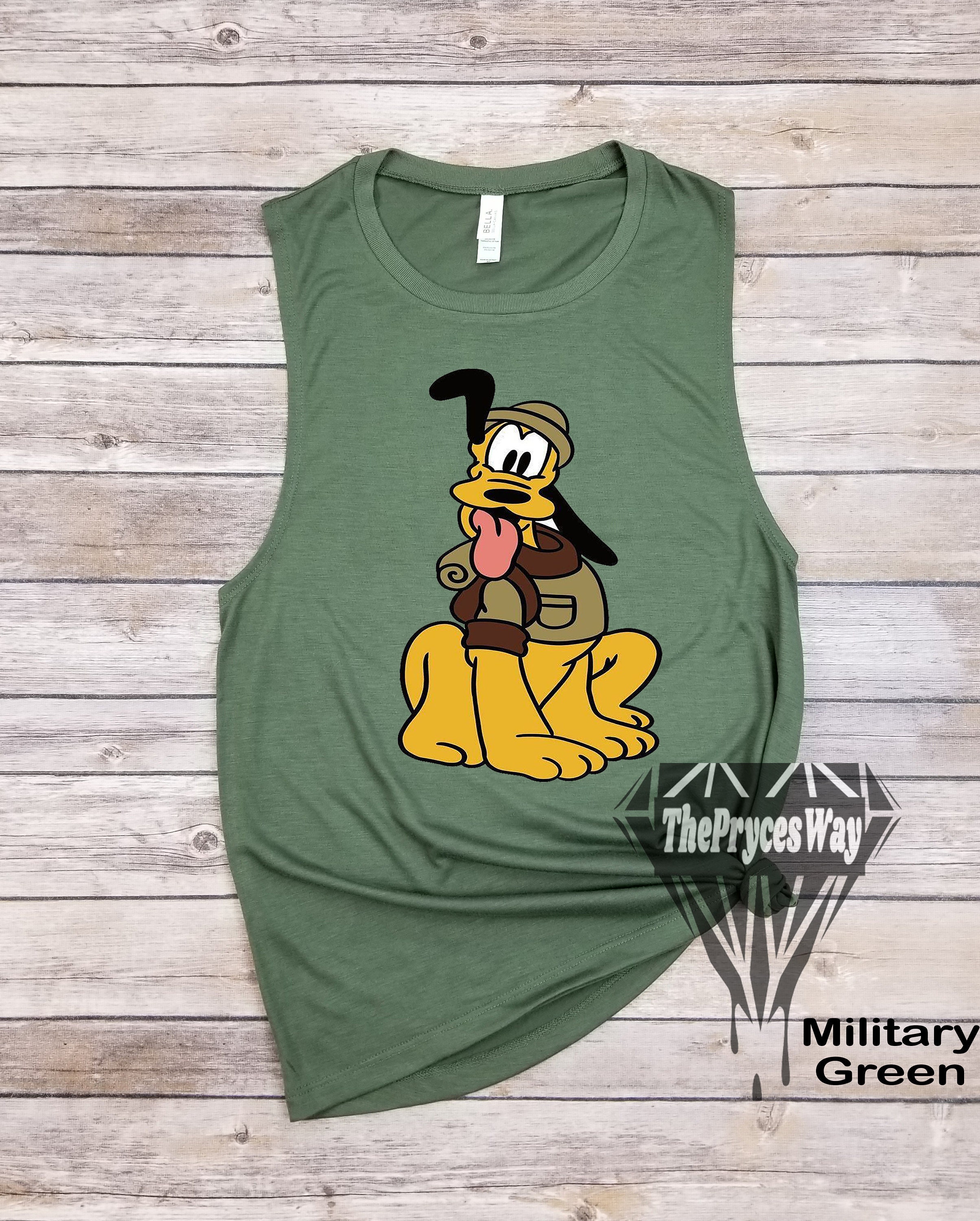 Safari Pluto Muscle Tank,animal Kingdom Tank,disney Pluto Tank,disney ...