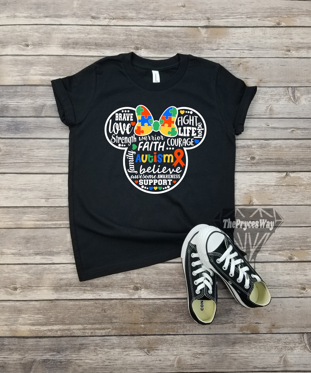 Autism Minnie Mouse Kids Shirt,autism Disney Shirt,autism Awareness ...