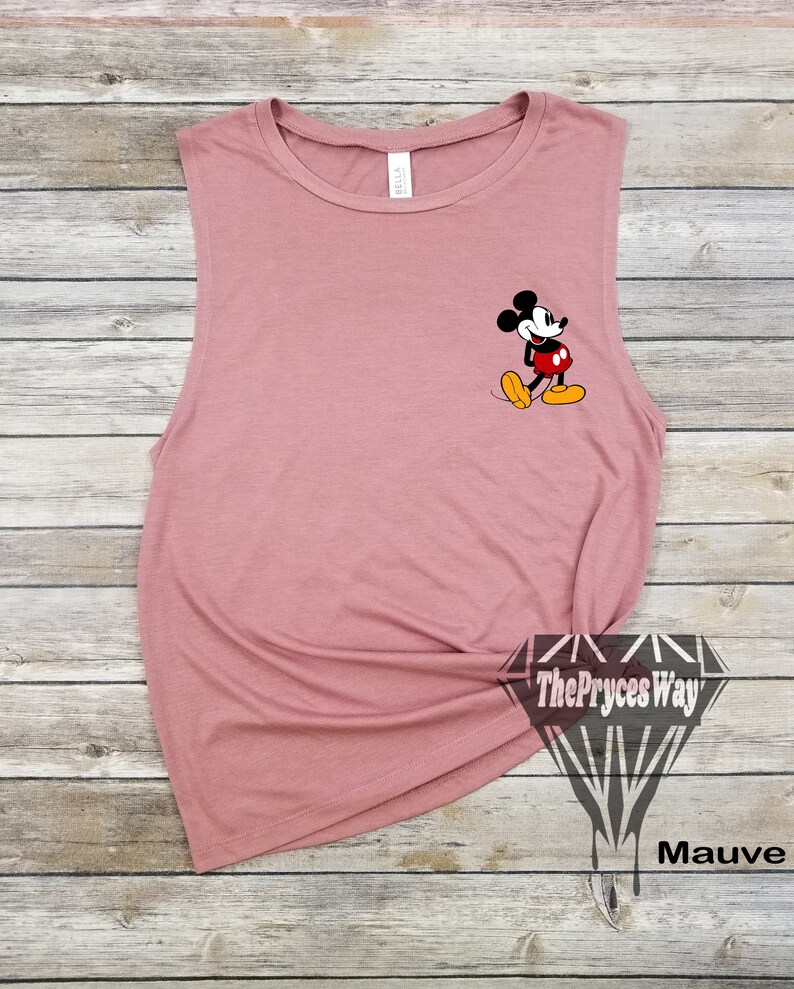 Pocket Vintage Mickey Mouse Muscle Tankretro Mickey Mouse - Etsy