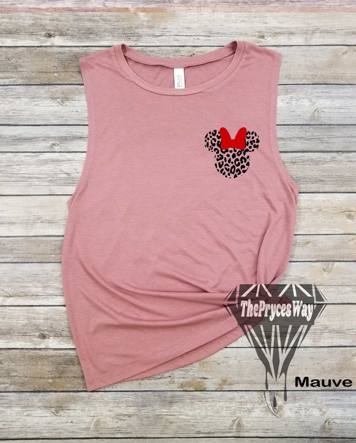 Pocket Cheetah Minnie Mouse Muscle Tank,animal Kingdom Tank,minnie ...