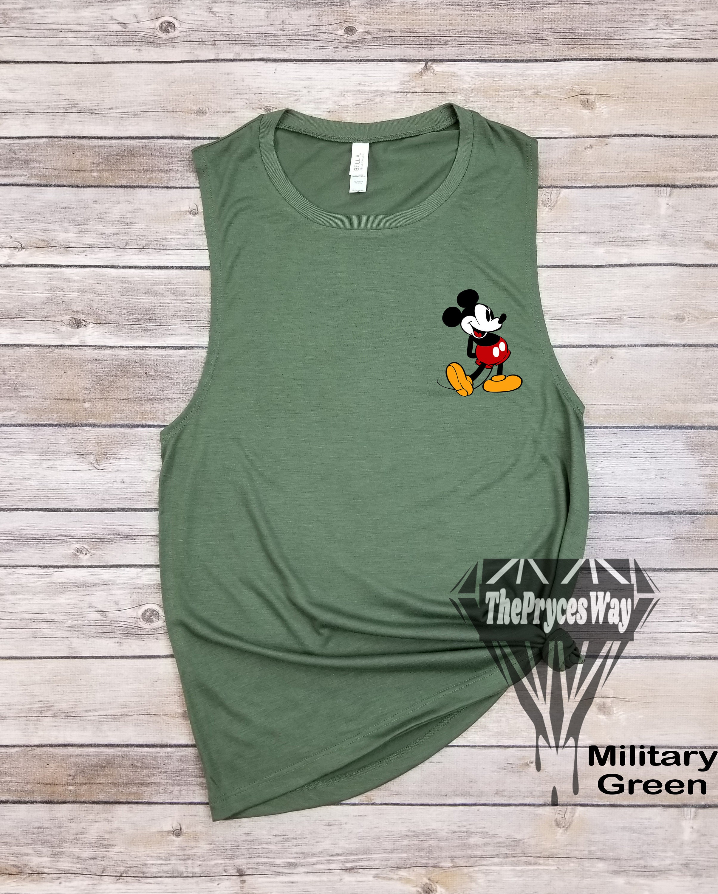 Pocket Vintage Mickey Mouse Muscle Tankretro Mickey Mouse - Etsy