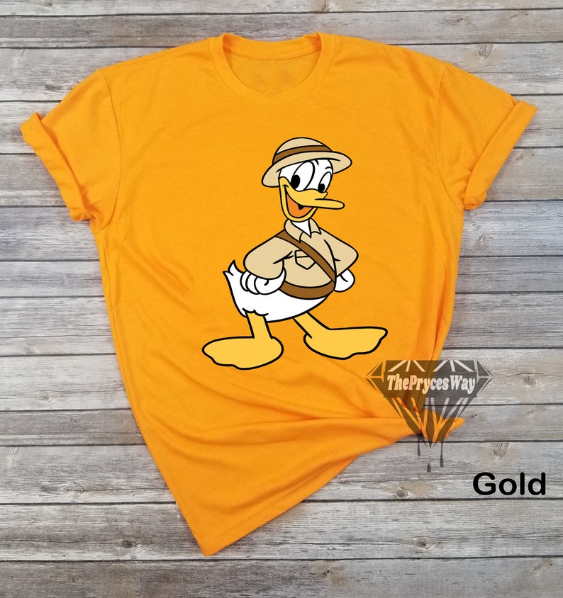 Safari Donald Duck Shirtanimal Kingdom Donald Duck Shirtmens - Etsy