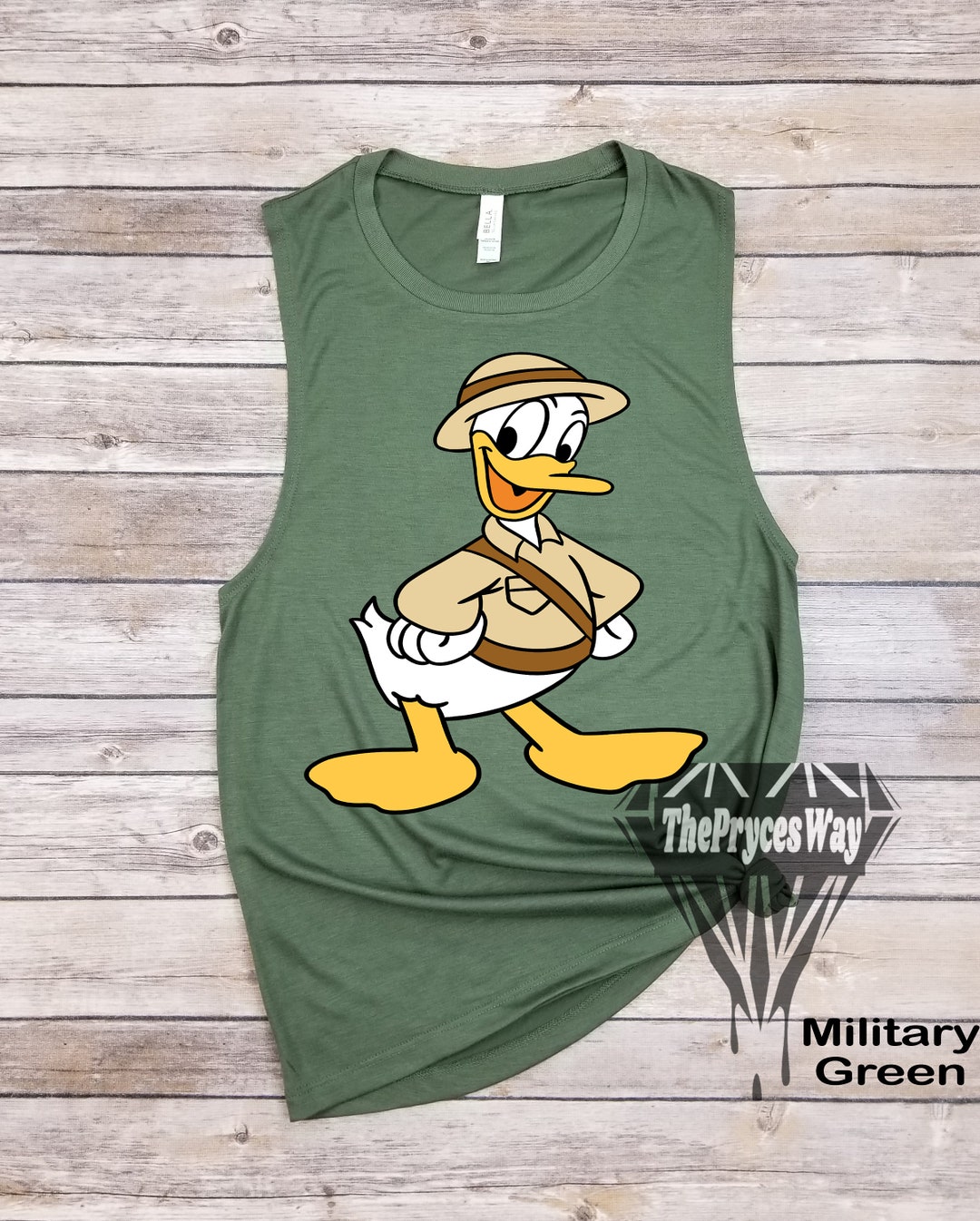 Safari Donald Duck Muscle Tank,animal Kingdom Outfit,donald Duck Tank ...