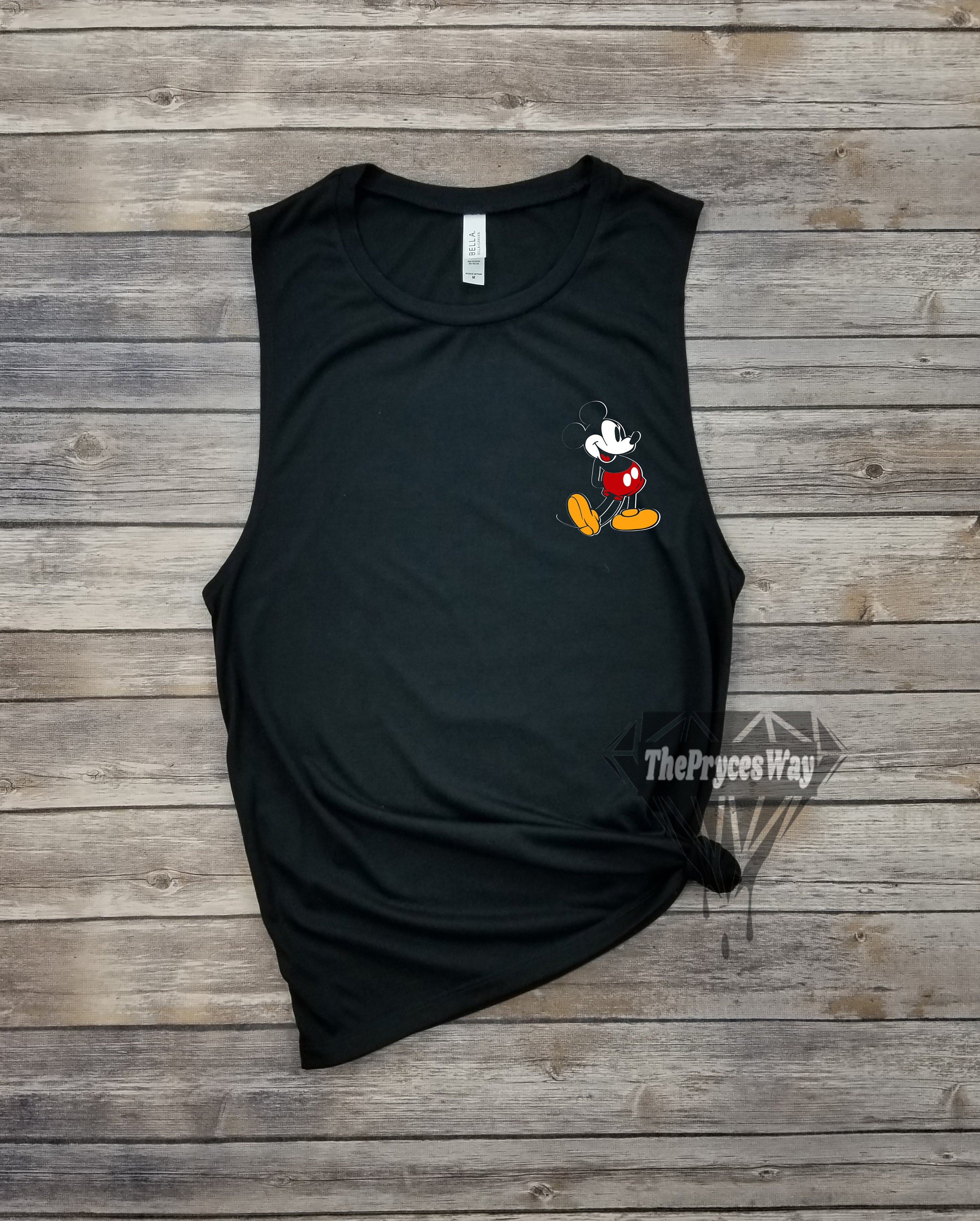Pocket Vintage Mickey Mouse Muscle Tankretro Mickey Mouse - Etsy