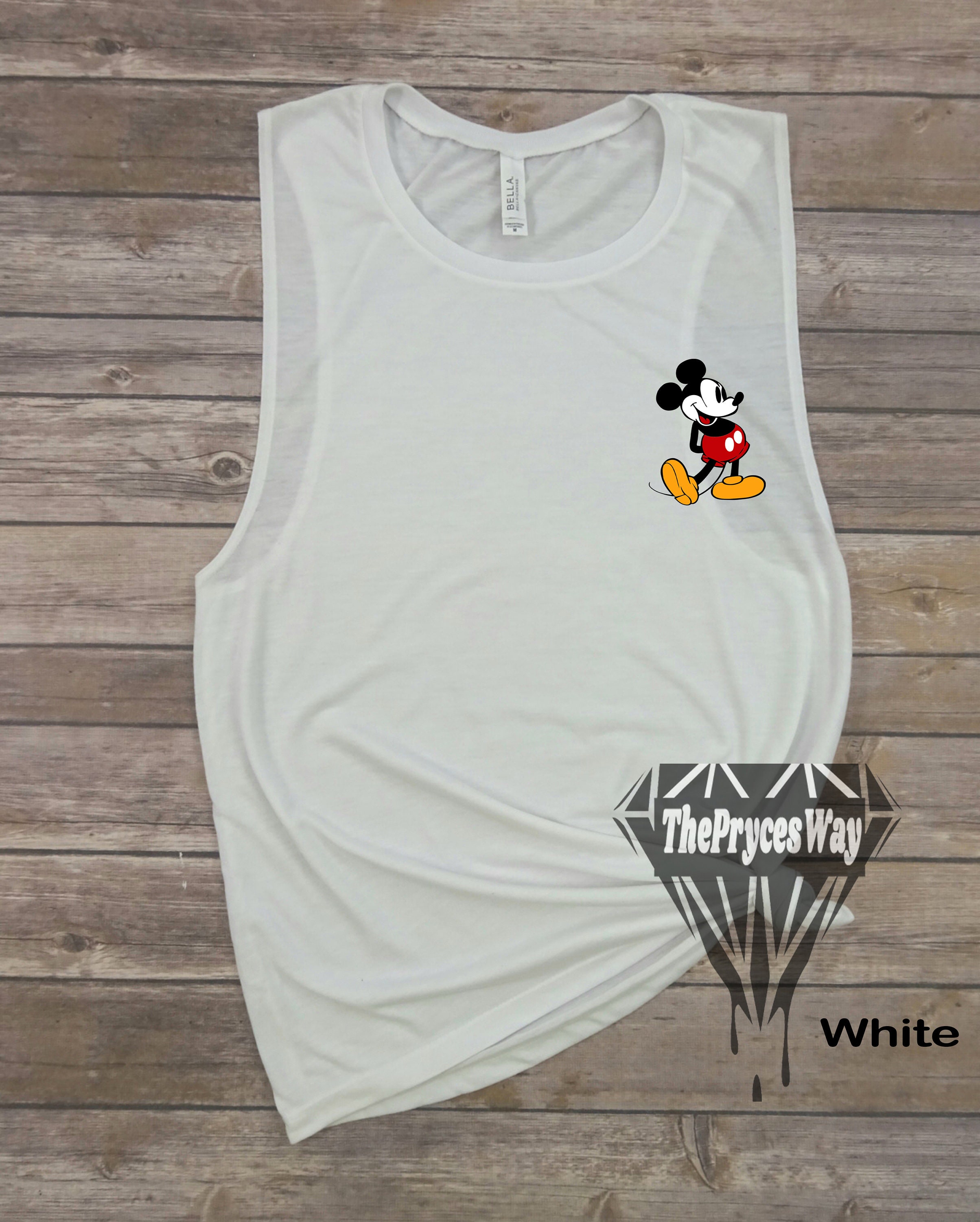 Pocket Vintage Mickey Mouse Muscle Tankretro Mickey Mouse - Etsy