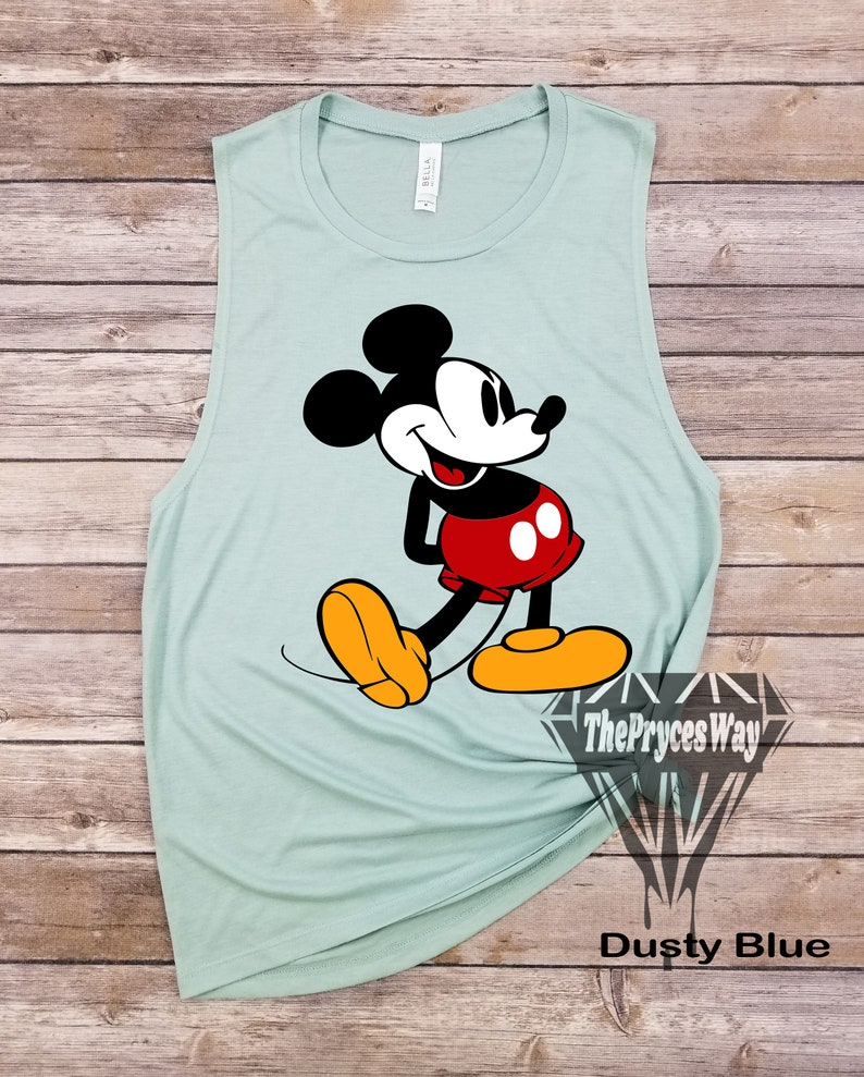 Vintage Mickey Mouse Muscle Tankretro Mickey Mouse - Etsy