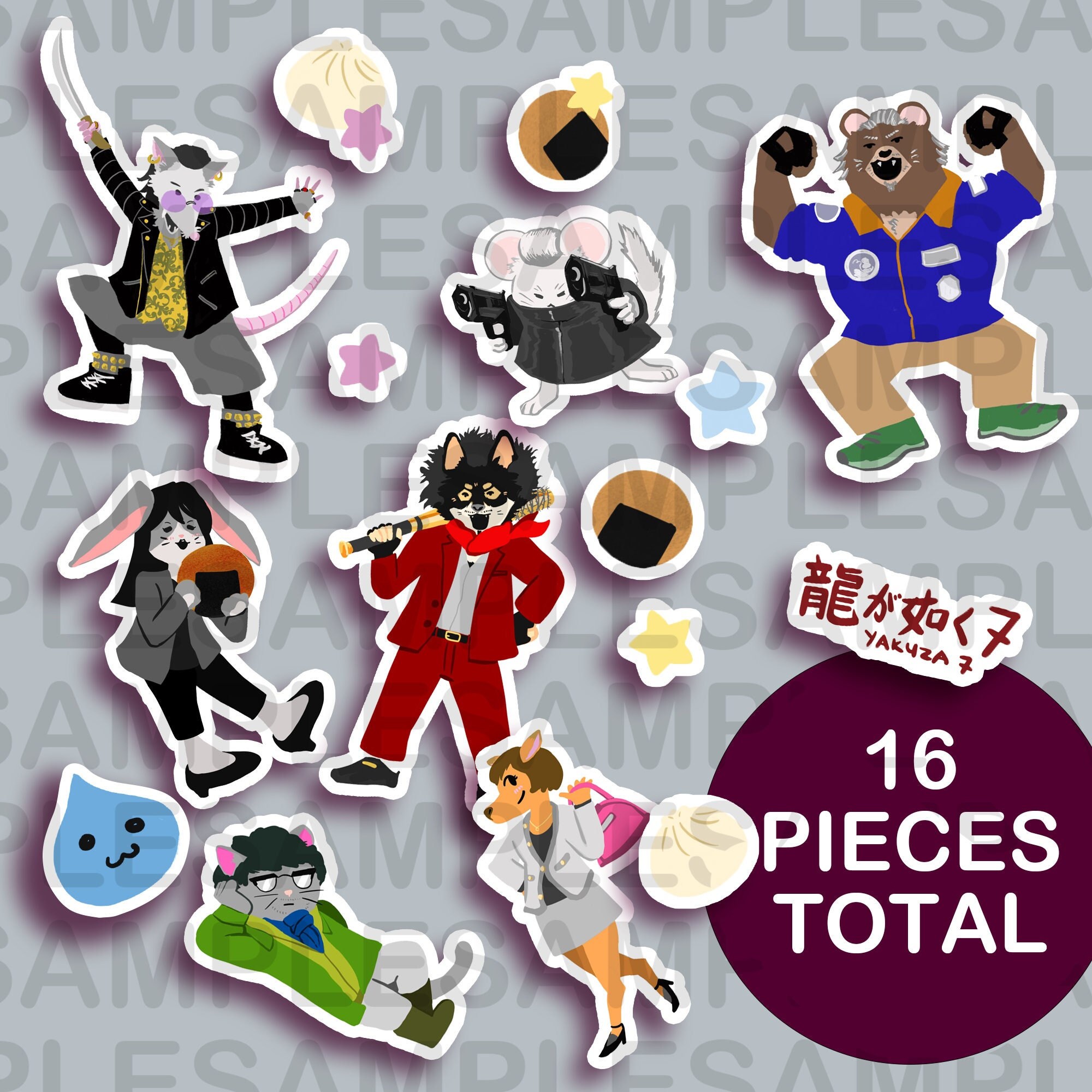 Yakuza Like A Dragon Inspired | Furry Ichigang Vinyl Sticker Sheet - Etsy
