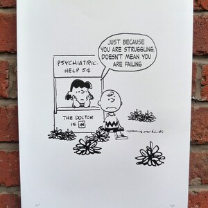 The Doctor is In Peanuts Single Colour Screen Print - Etsy
