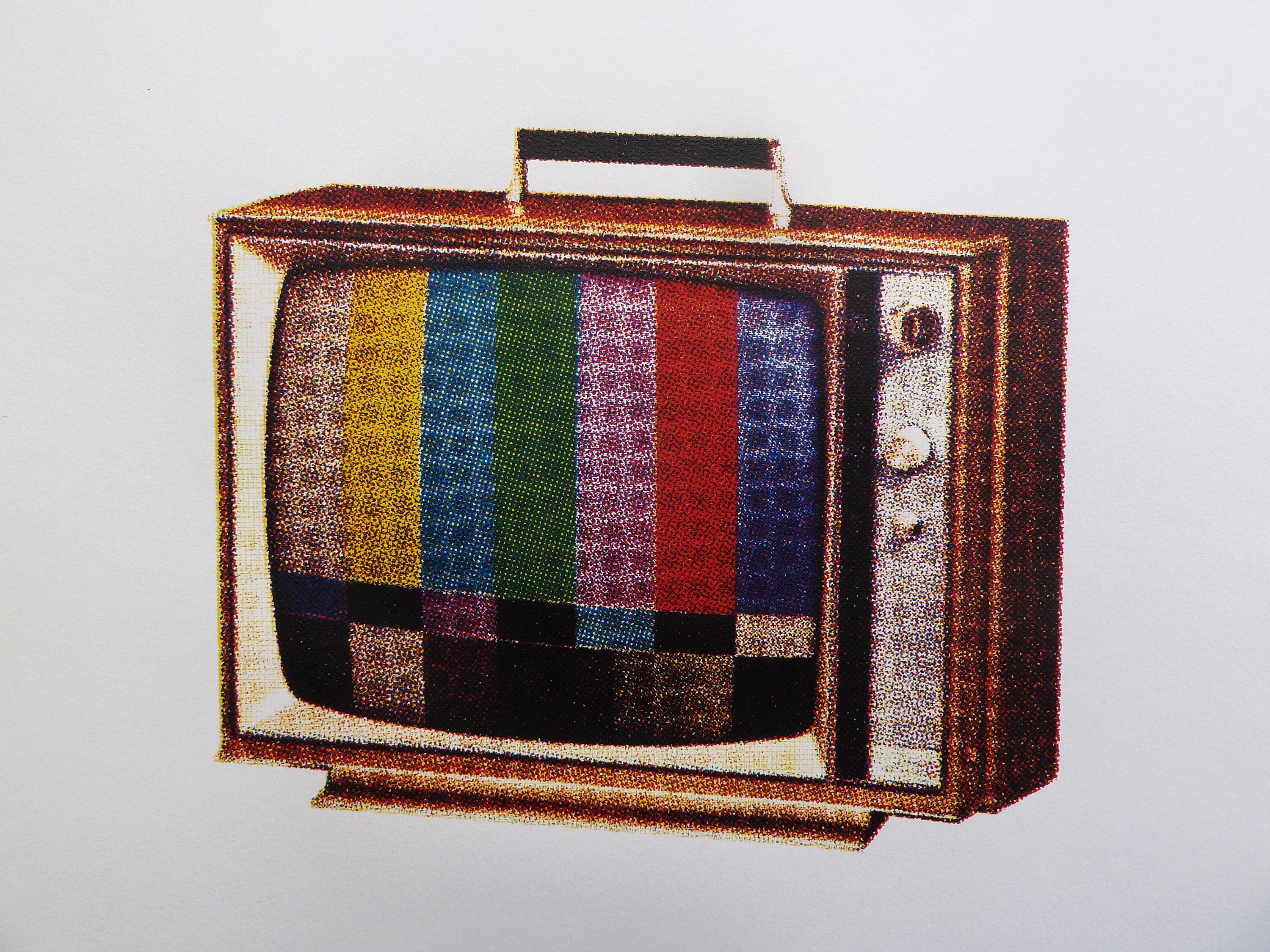 First Colour TV CMYK Screen Print - Etsy