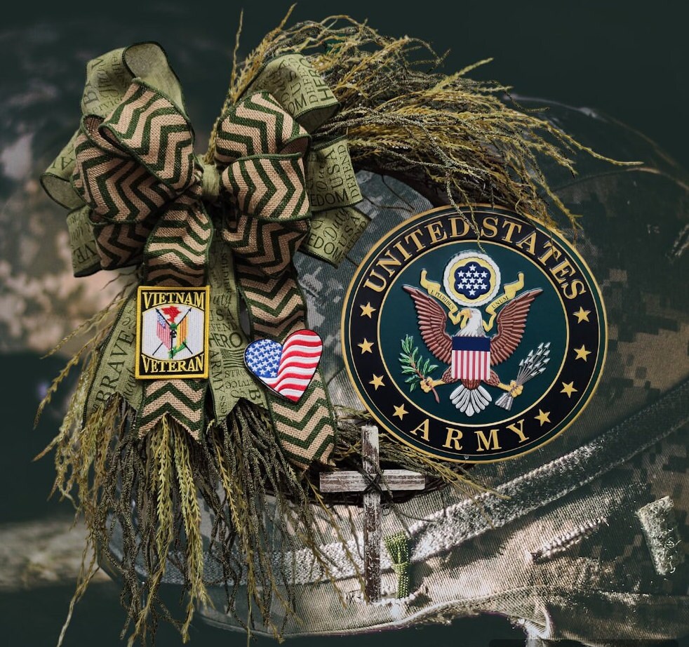 Army Wreath, Grapevine Wreath, Army Veteran Wreath, Green Wreath ...