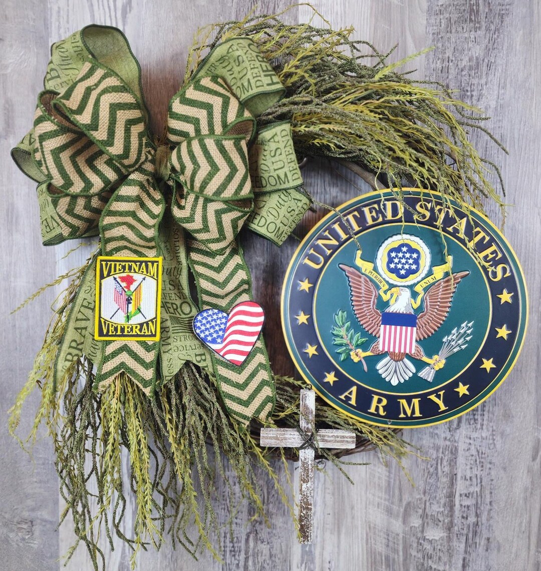 Army Wreath, Grapevine Wreath, Army Veteran Wreath, Green Wreath ...