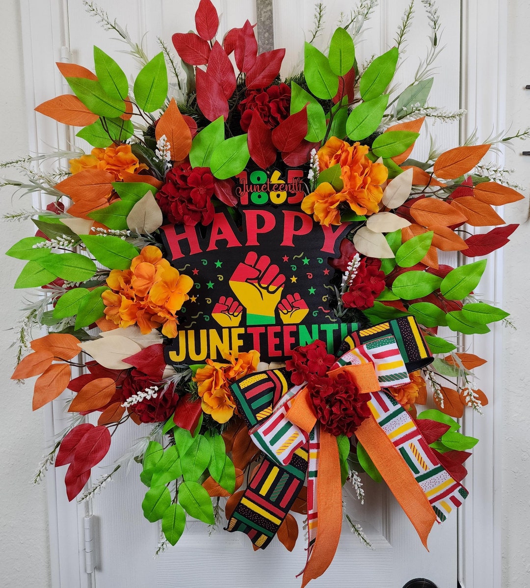 Juneteenth Wreath, Juneteenth Decorations, Summer Wreath, Spring Wreath ...