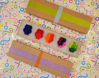 Owl Crayons - Etsy