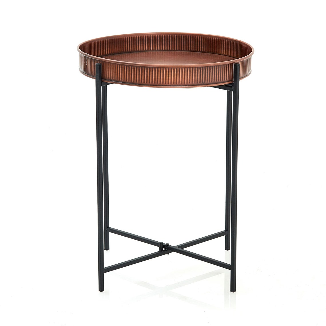 Bifim Round Tray Stand Copper Rustic Coffee Table Coffee - Etsy