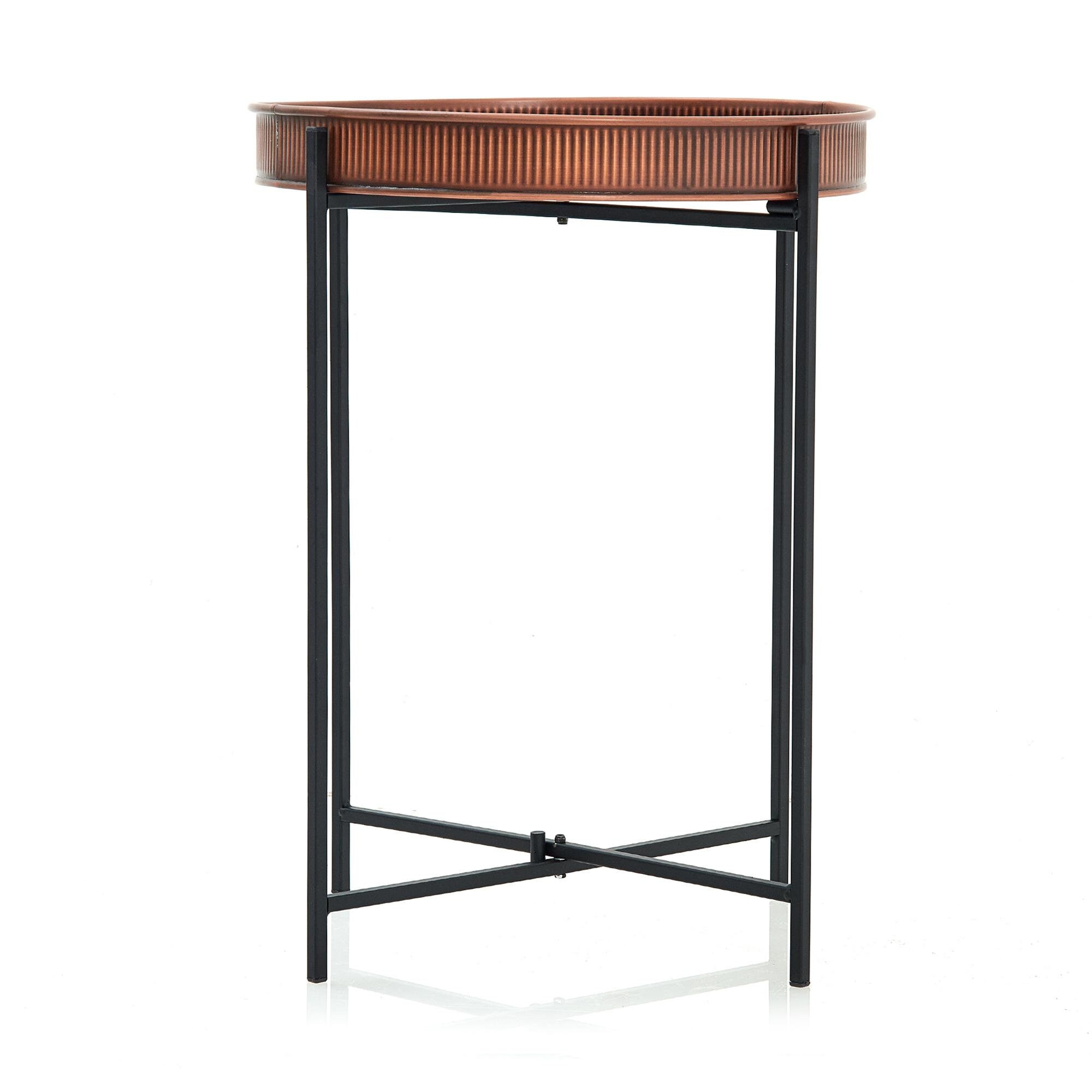 Bifim Round Tray Stand Copper Rustic Coffee Table Coffee - Etsy