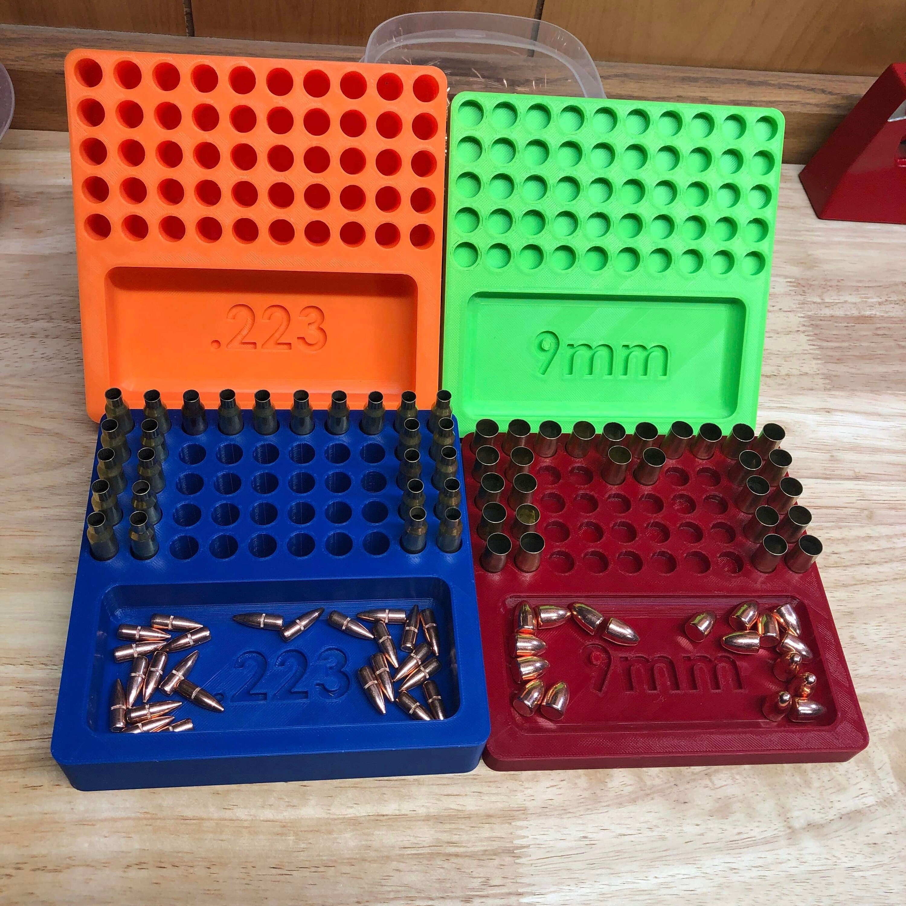 9mm Reloading Tray | 50 Round Ammo Loading Block | 9mm Ammo Holder ...