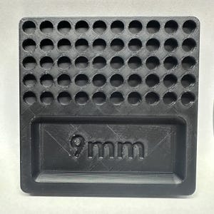 9mm Reloading Tray | 50 Round Ammo Loading Block | 9mm Ammo Holder ...