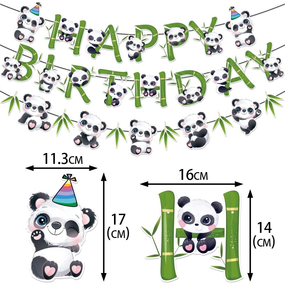 Pandas Themed Birthday Birthday Party Decoration Supplies Bamboo Leaves ...