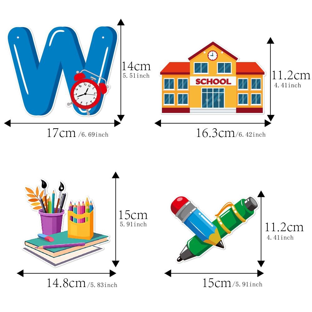 Colorful Back to School Decorations Welcome Back Back to School Banner ...