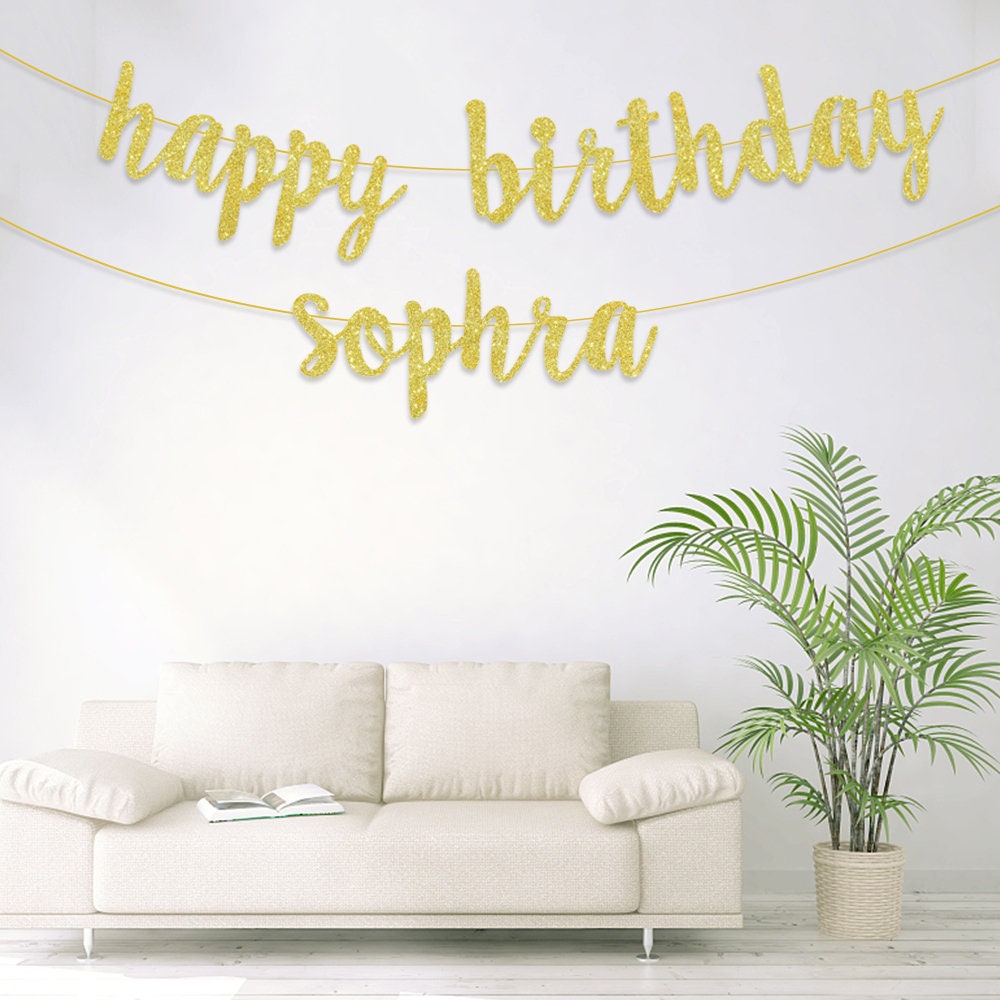 Personalized Bannercustom Glitter Banner for Party - Etsy