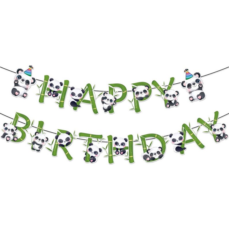 Pandas Themed Birthday Birthday Party Decoration Supplies Bamboo Leaves ...