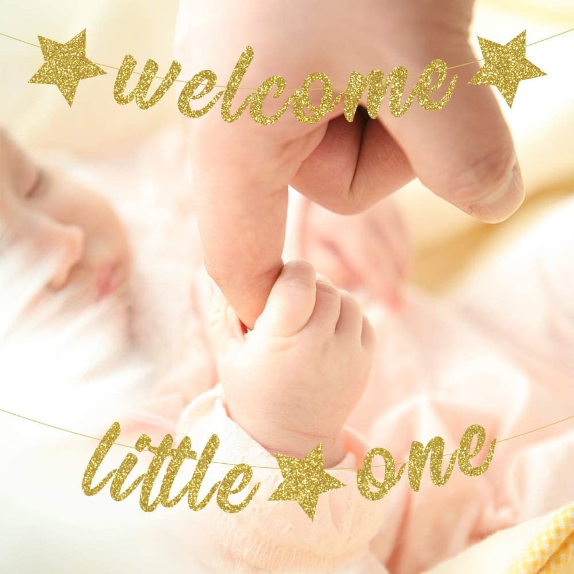 Welcome Little One Banner Baby Shower Banner with Ballons for | Etsy