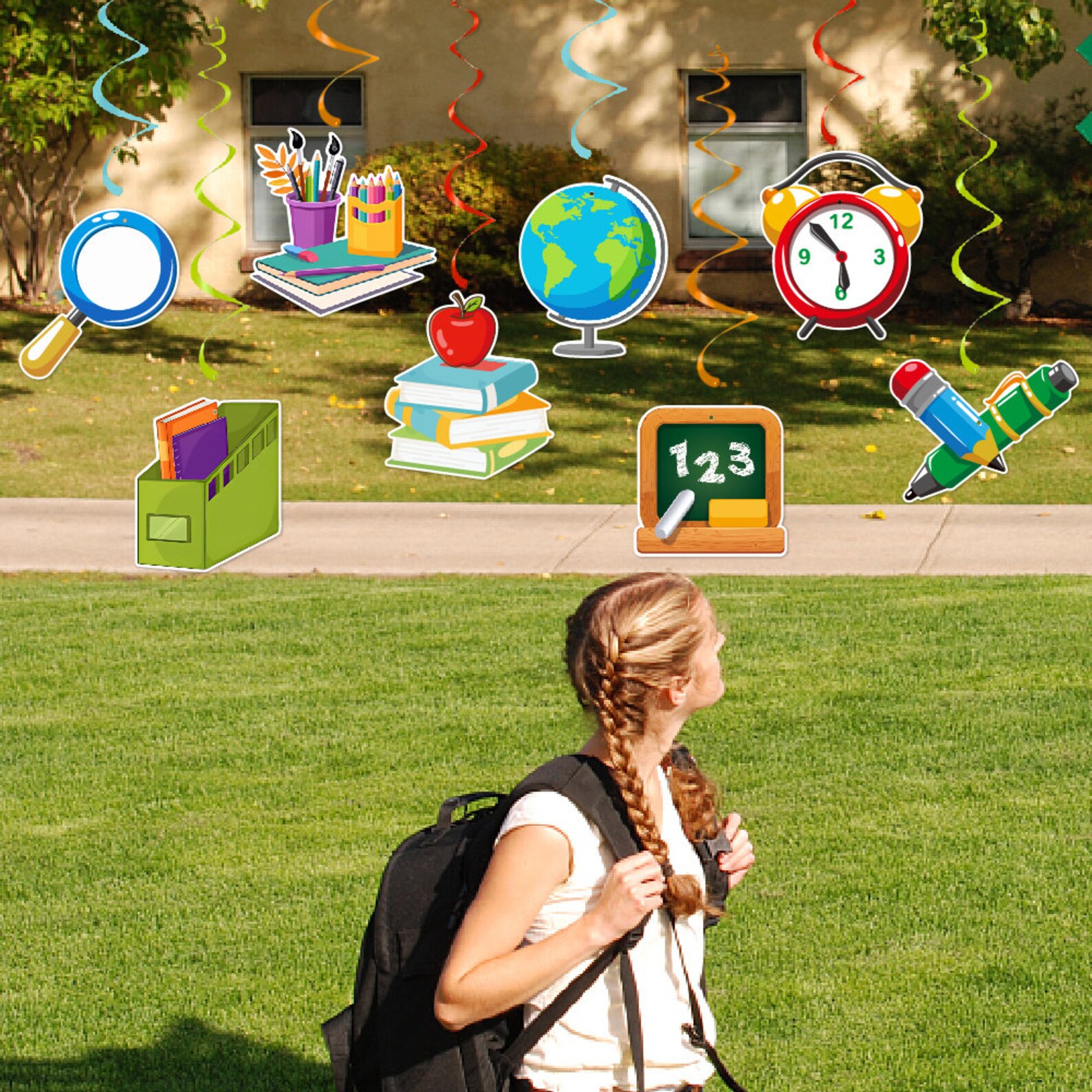 Colorful Back to School Decorations Welcome Back Back to School Banner ...