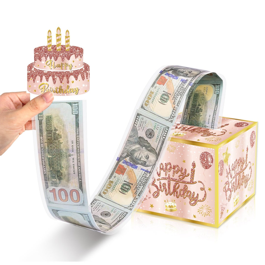 1set Birthday Money Box for Cash Gift Pull Surprise Box Gifts for Kids ...