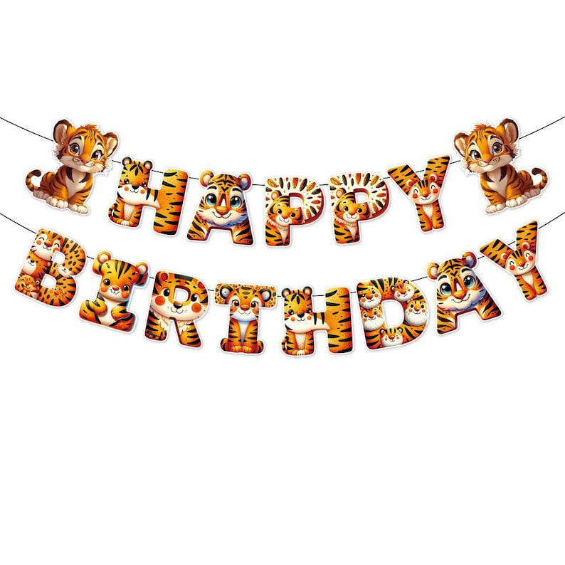 Tiger Theme Birthday Party Decorations Zoo Animals Birthday Party ...